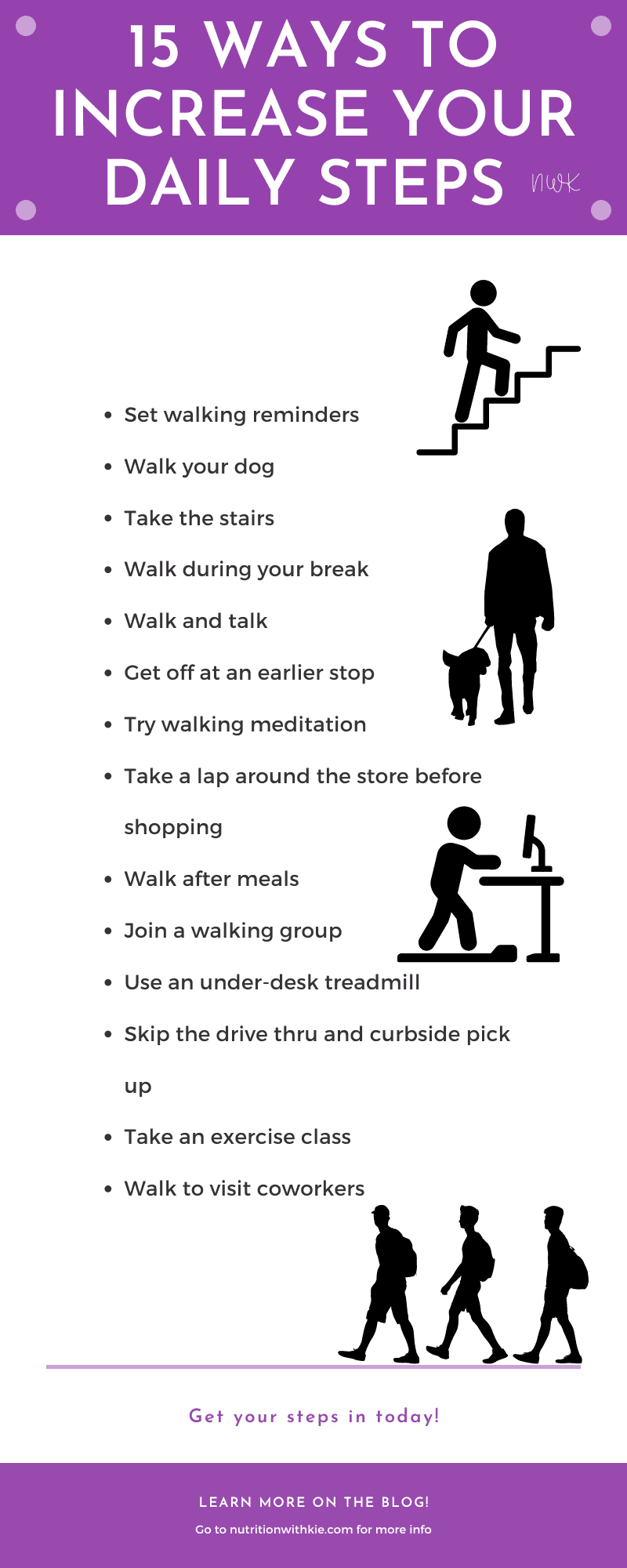 Walking for Fitness: 15 Ways to Increase Daily Steps - Nutrition with Kie
